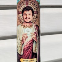 Saint Pedro Pascal Celebrity Prayer Candle: Non Scented | 8 Inch Glass ...