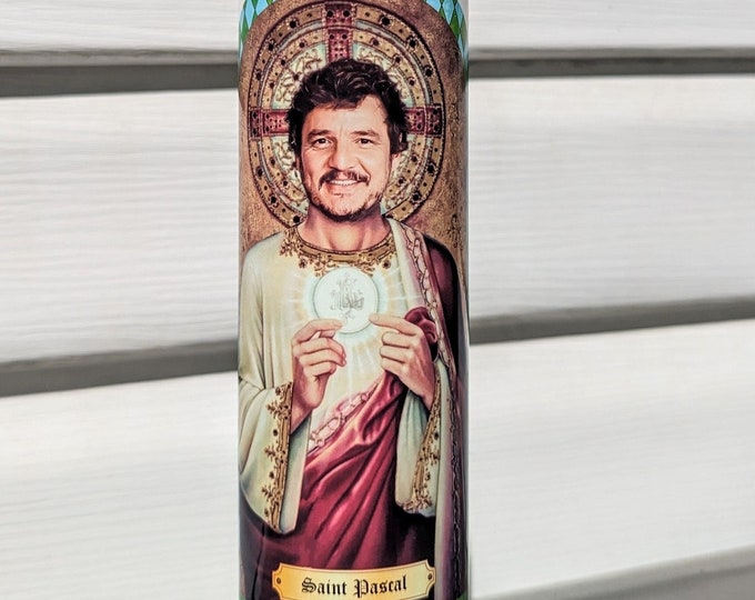 Saint Pedro Pascal Celebrity Prayer Candle - Joel Miller, Prince Oberyn ...