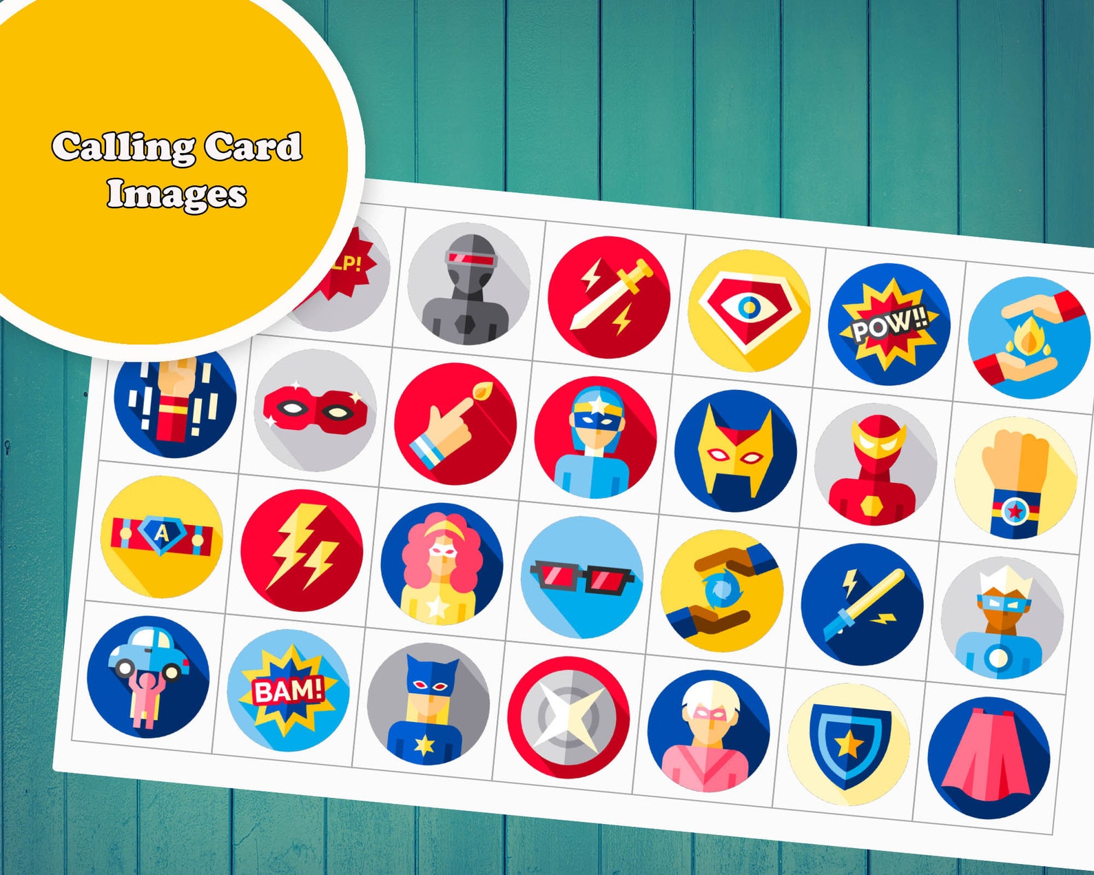 40 Super Hero Bingo Game Prefilled Cards, PDF Printable, Instant ...
