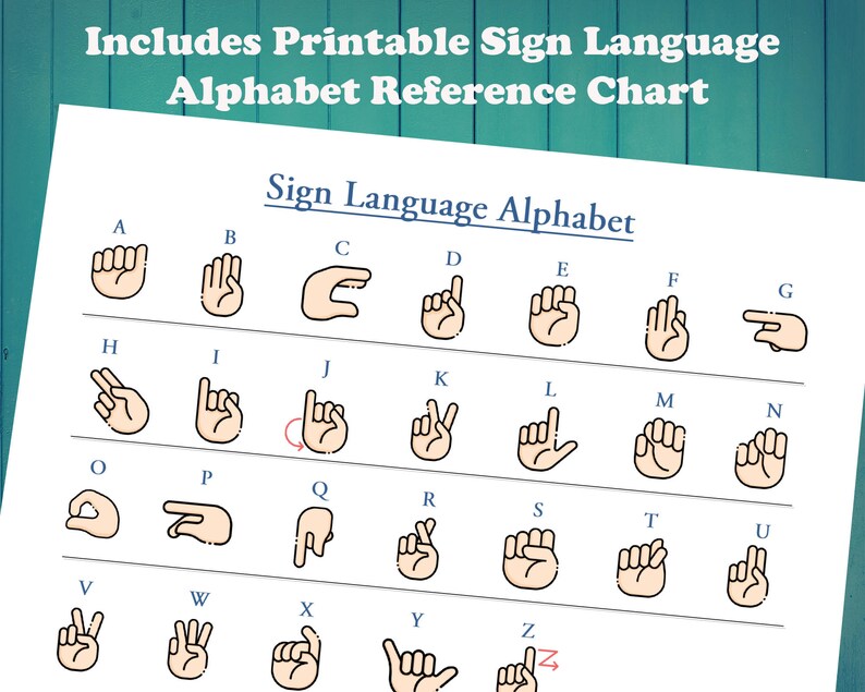 40 Sign Language ABC Bingo Game Prefilled Cards Plus Bonus Sign ...