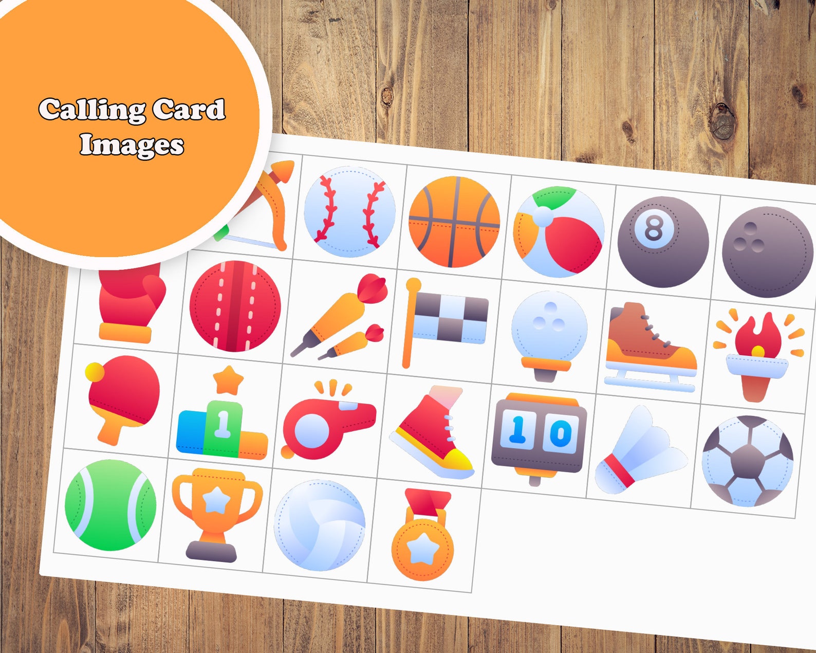 40 Sports Bingo Game Prefilled Cards, PDF Printable, Instant Download ...
