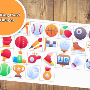 40 Sports Bingo Game Prefilled Cards, PDF Printable, Instant Download ...