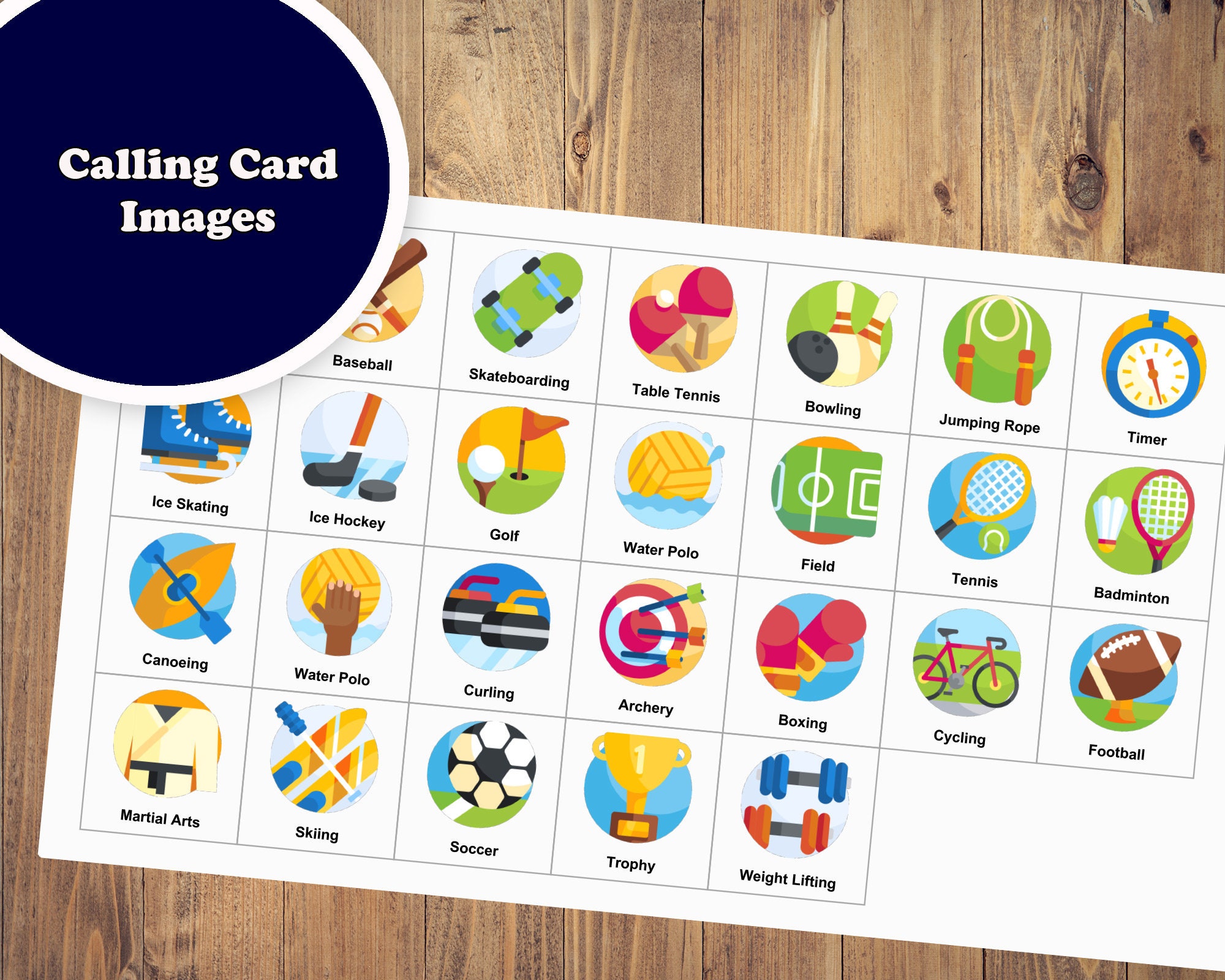 40 Sports Bingo Game Prefilled Cards, PDF Printable, Instant Download ...