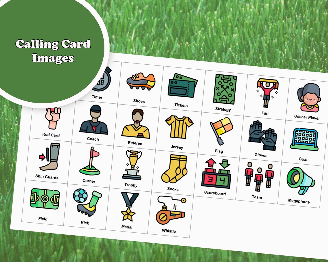 40 Soccer Bingo Game Prefilled Cards, PDF Printable, Instant Download ...