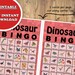 40 Dinosaur Bingo Game Prefilled Cards, PDF Printable, Instant Download ...