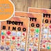 40 Sports Bingo Game Prefilled Cards, PDF Printable, Instant Download ...