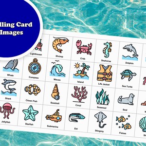 40 Ocean Bingo Game Prefilled Cards, PDF Printable, Instant Download ...