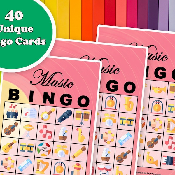 Musical Bingo Cards - Etsy