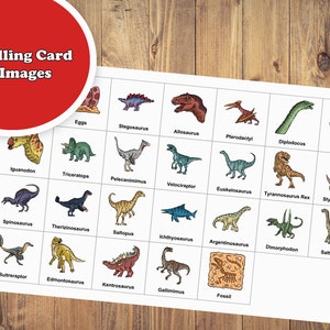 40 Dinosaur Bingo Game Prefilled Cards, PDF Printable, Instant Download ...