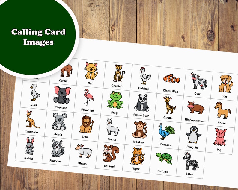 40 Animal Bingo Game Prefilled Cards, PDF Printable, Instant Download ...