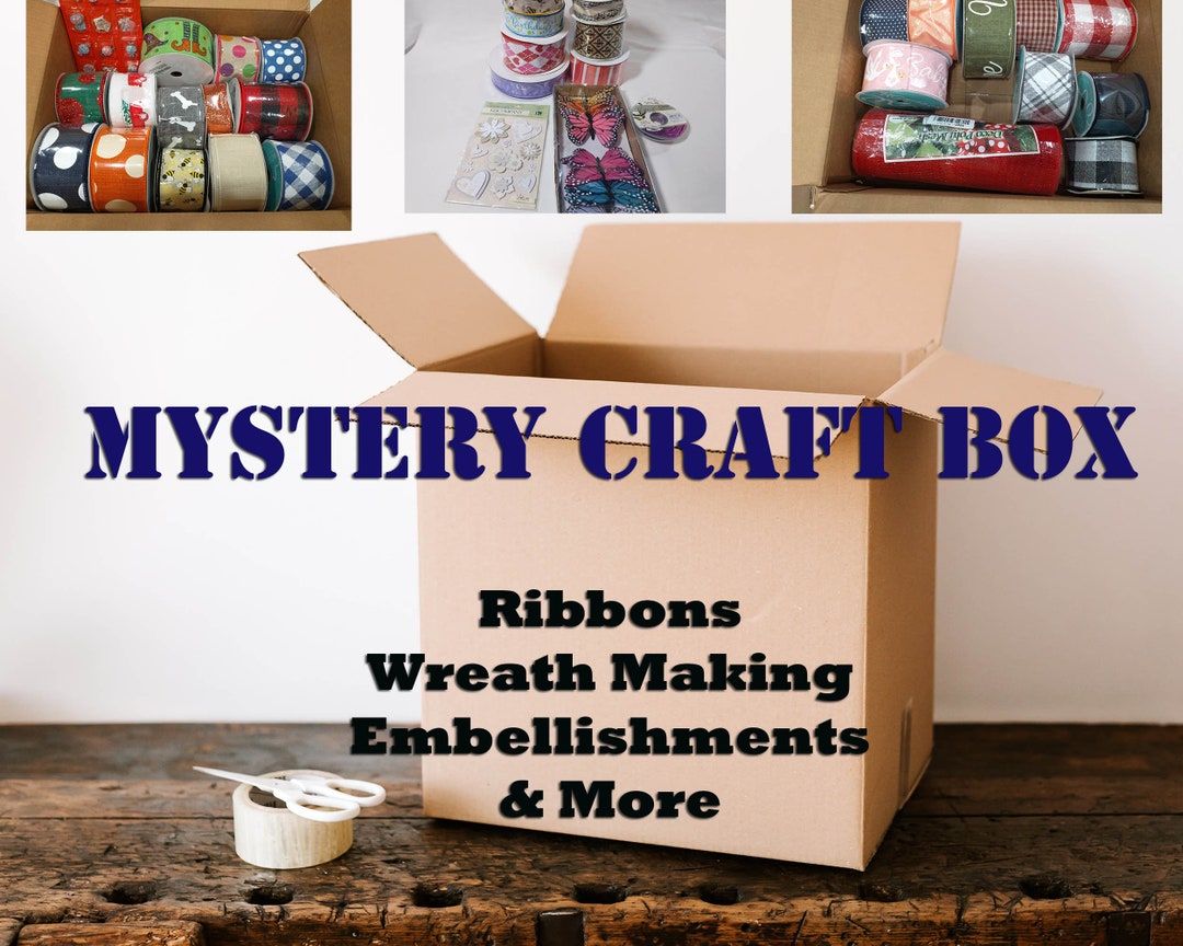 Mystery Craft Box - Ribbons, Wreath Making Supplies, Embellishments ...