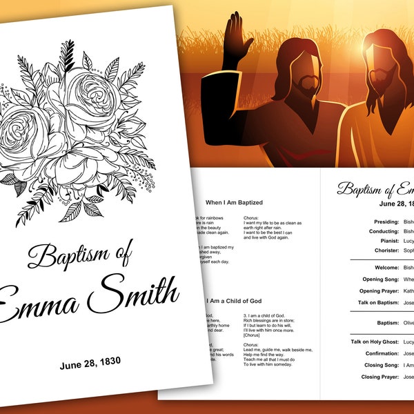 Lds Baptism Program - Etsy