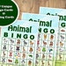 40 Animal Bingo Game Prefilled Cards, PDF Printable, Instant Download ...