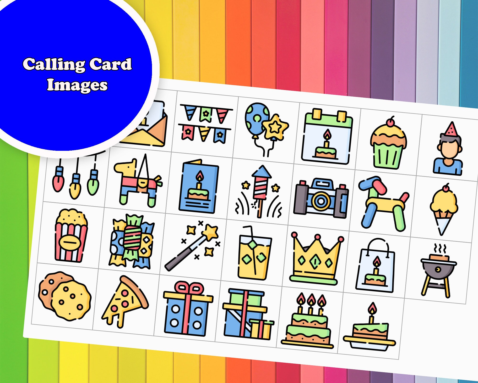 40 Happy Birthday Bingo Game Prefilled Cards, PDF Printable, Instant ...