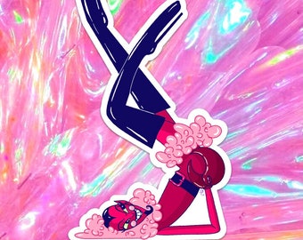 Boosette Stained Glass Holographic Vinyl Sticker - Etsy