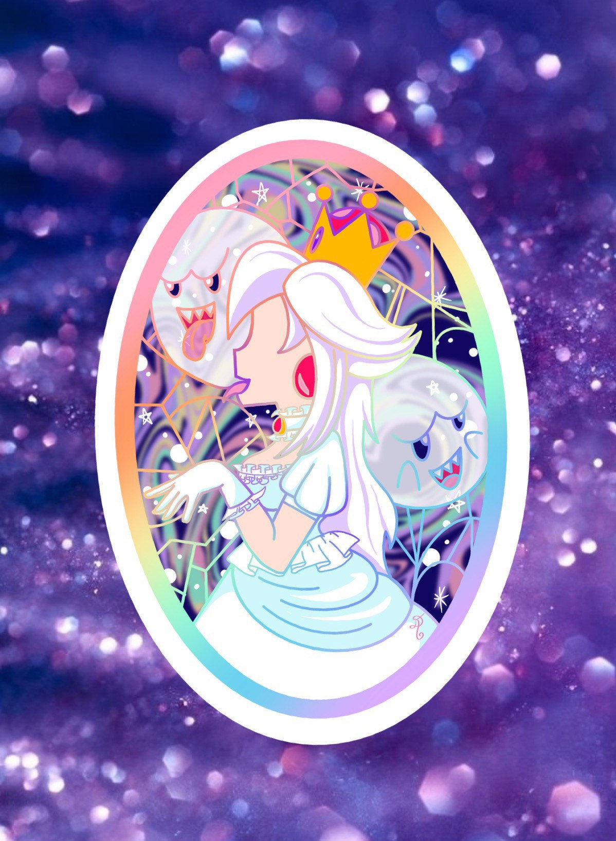 Boosette Stained Glass Holographic Vinyl Sticker - Etsy