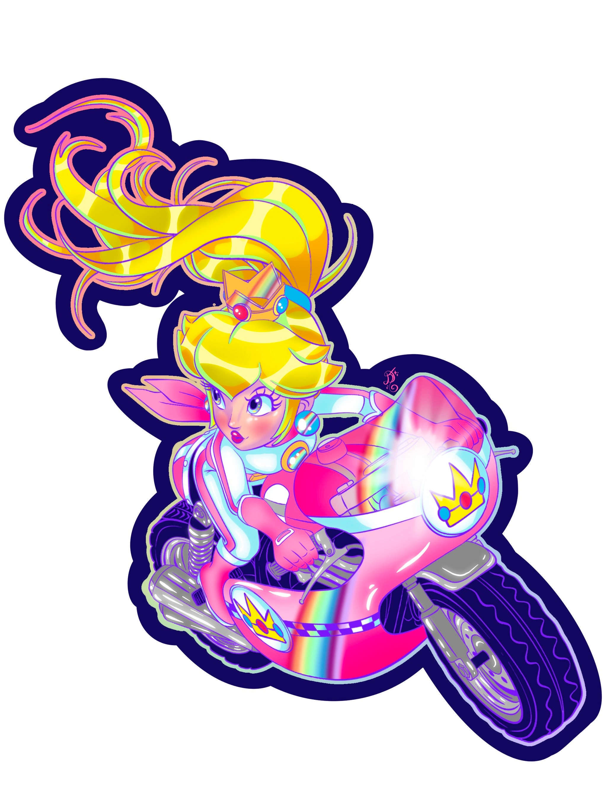 Princess Peach Mario Kart Motorcycle