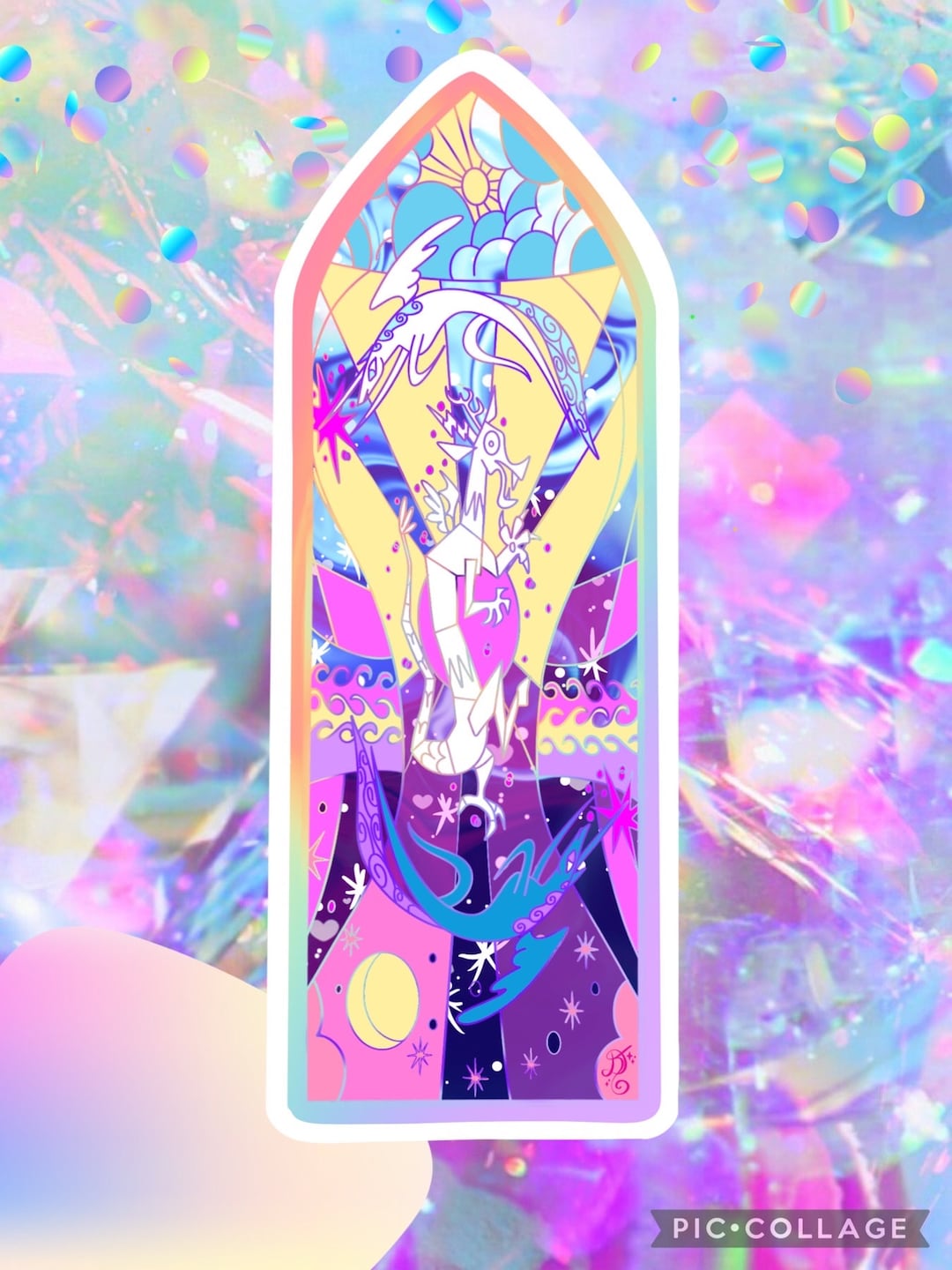 Discord Stained Glass Vinyl Sticker/ My Little Pony - Etsy