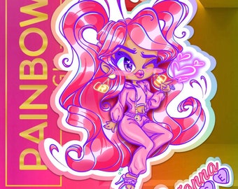 Boosette Stained Glass Holographic Vinyl Sticker - Etsy