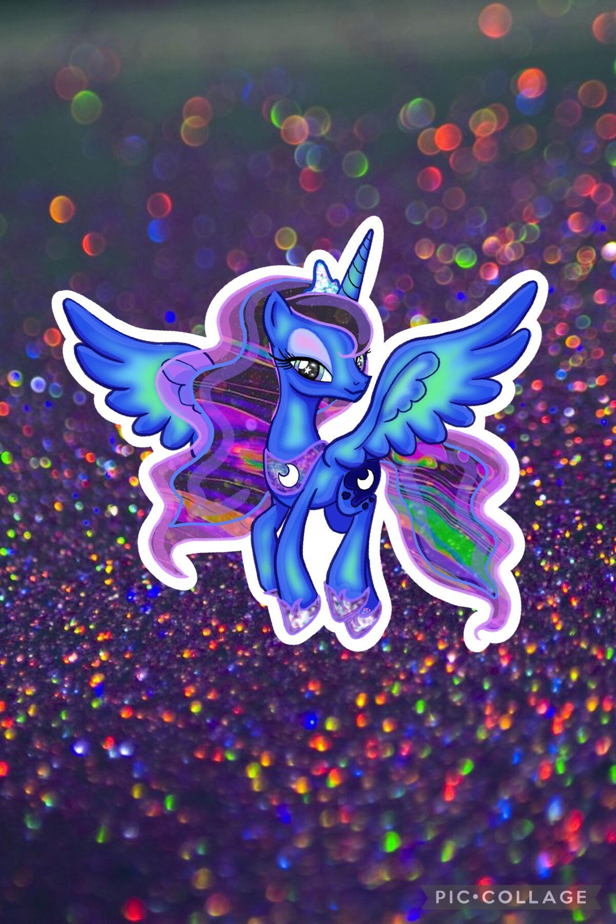 Princess Luna Neon Wallpaper