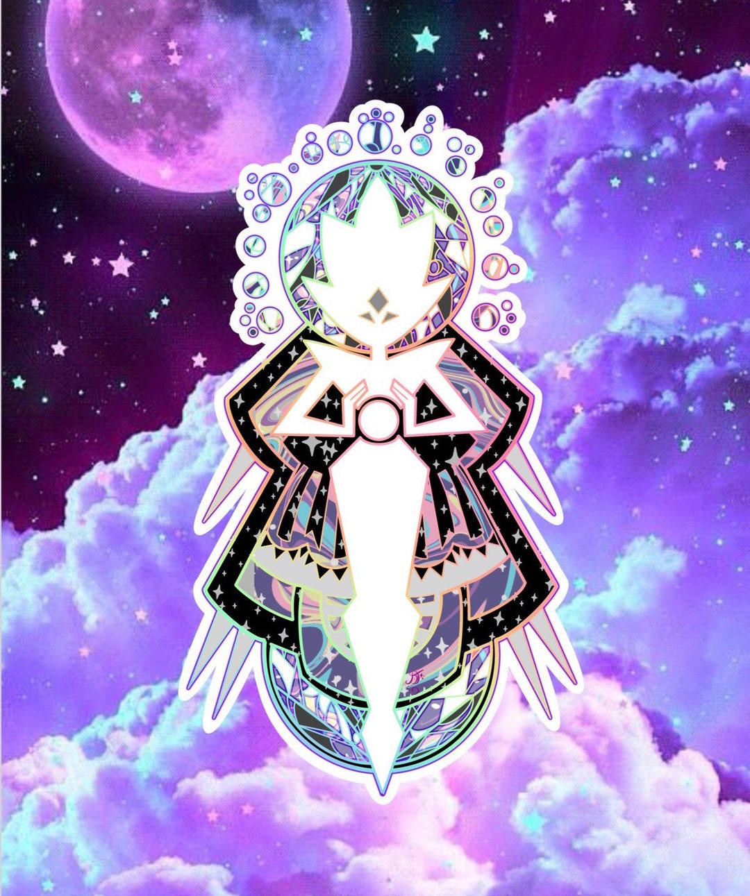 White Diamond Stained Glass Vinyl Sticker - Etsy