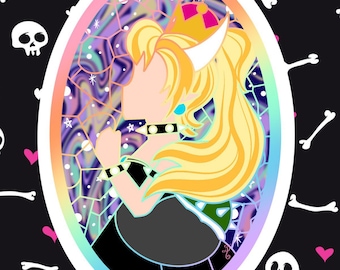 Bowsette and Boosette Sticker Set 2 Cute Anime Gaming Vinyl - Etsy