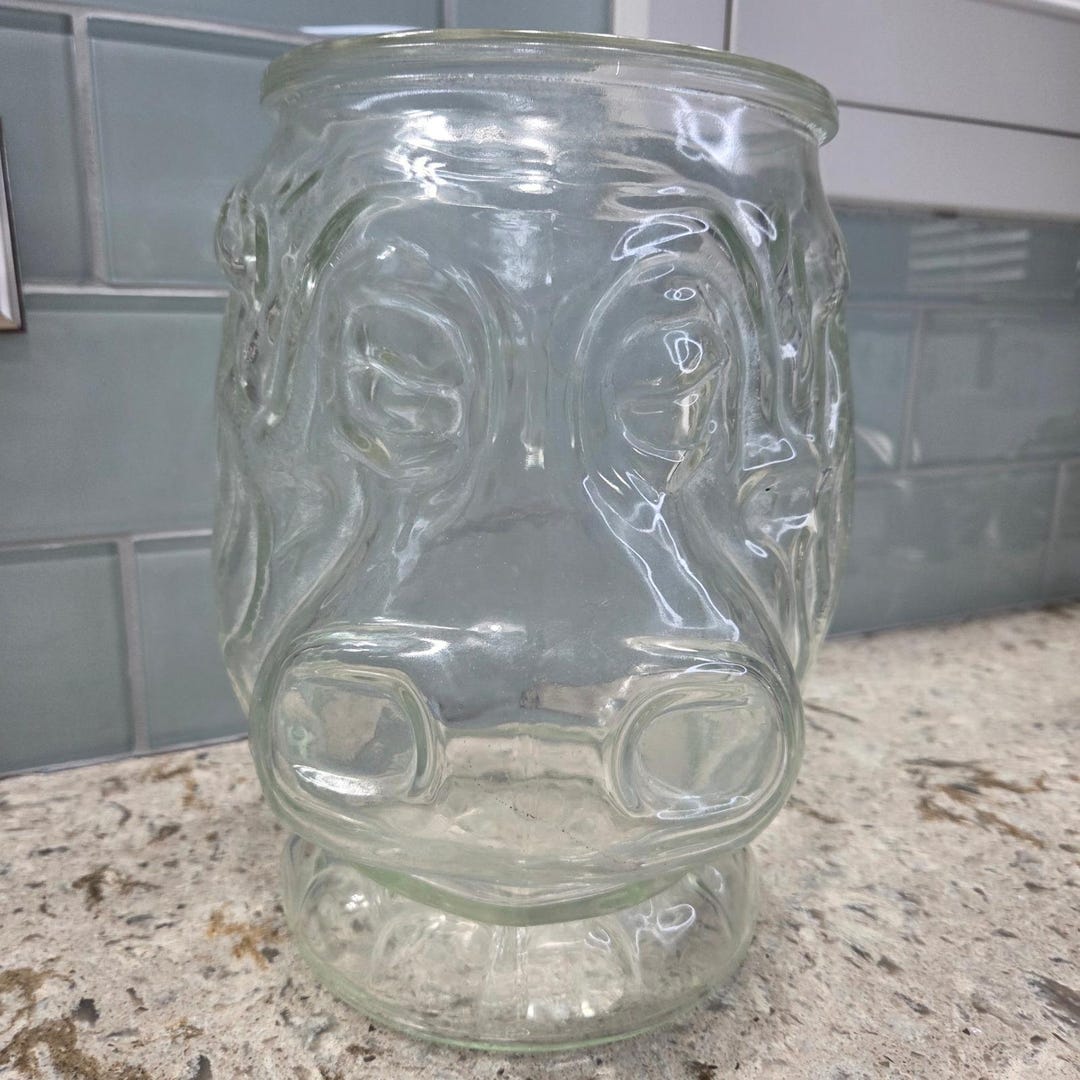 Vintage Libbys Hippo Big Top Circus Glass Cookie Jar Kitchen Decor No ...
