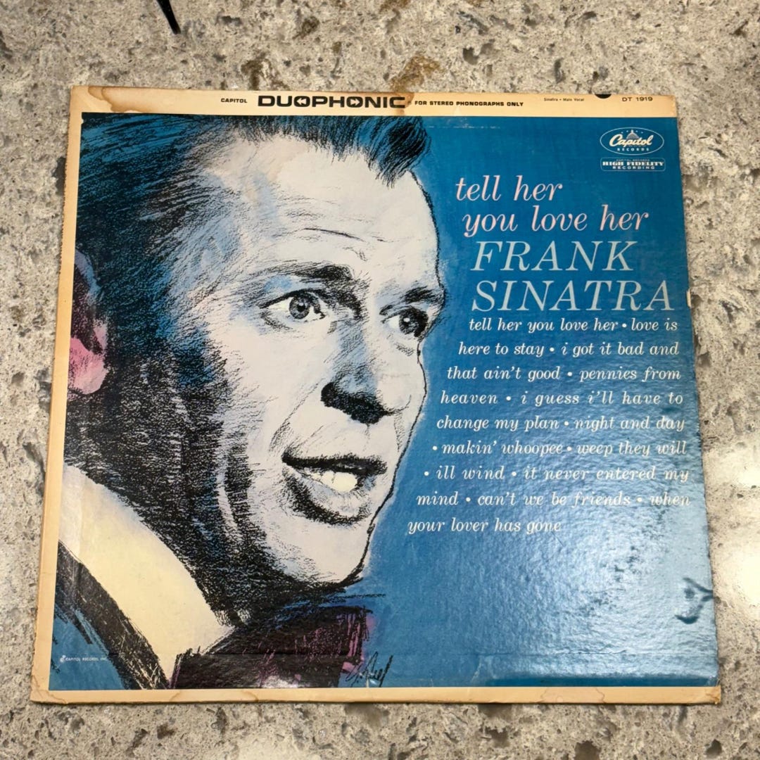 Frank Sinatra Tell Her You Love Her Vinyl Record LP Capitol Duophonic ...