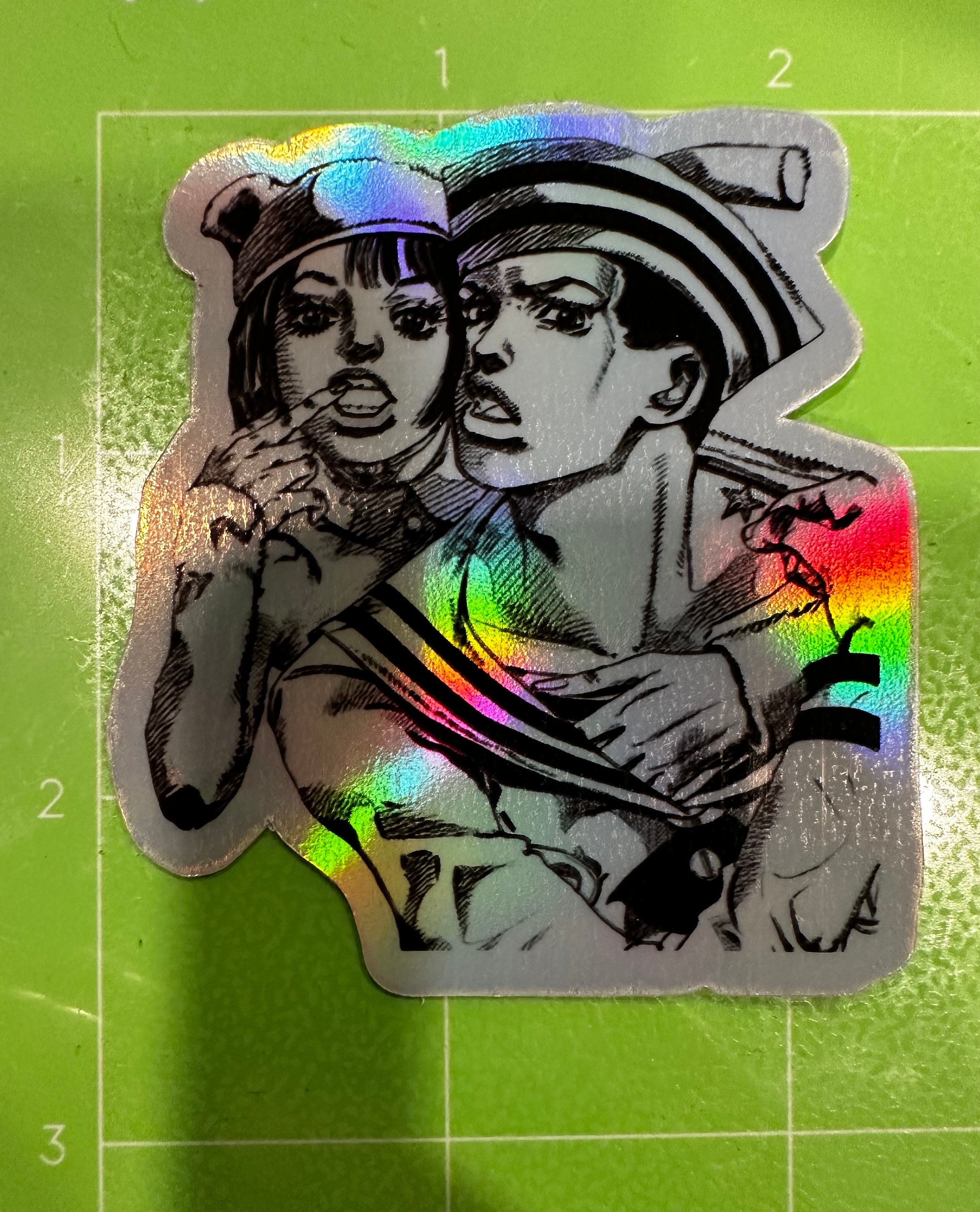 Holographic Horror Manga Sticker - Etsy