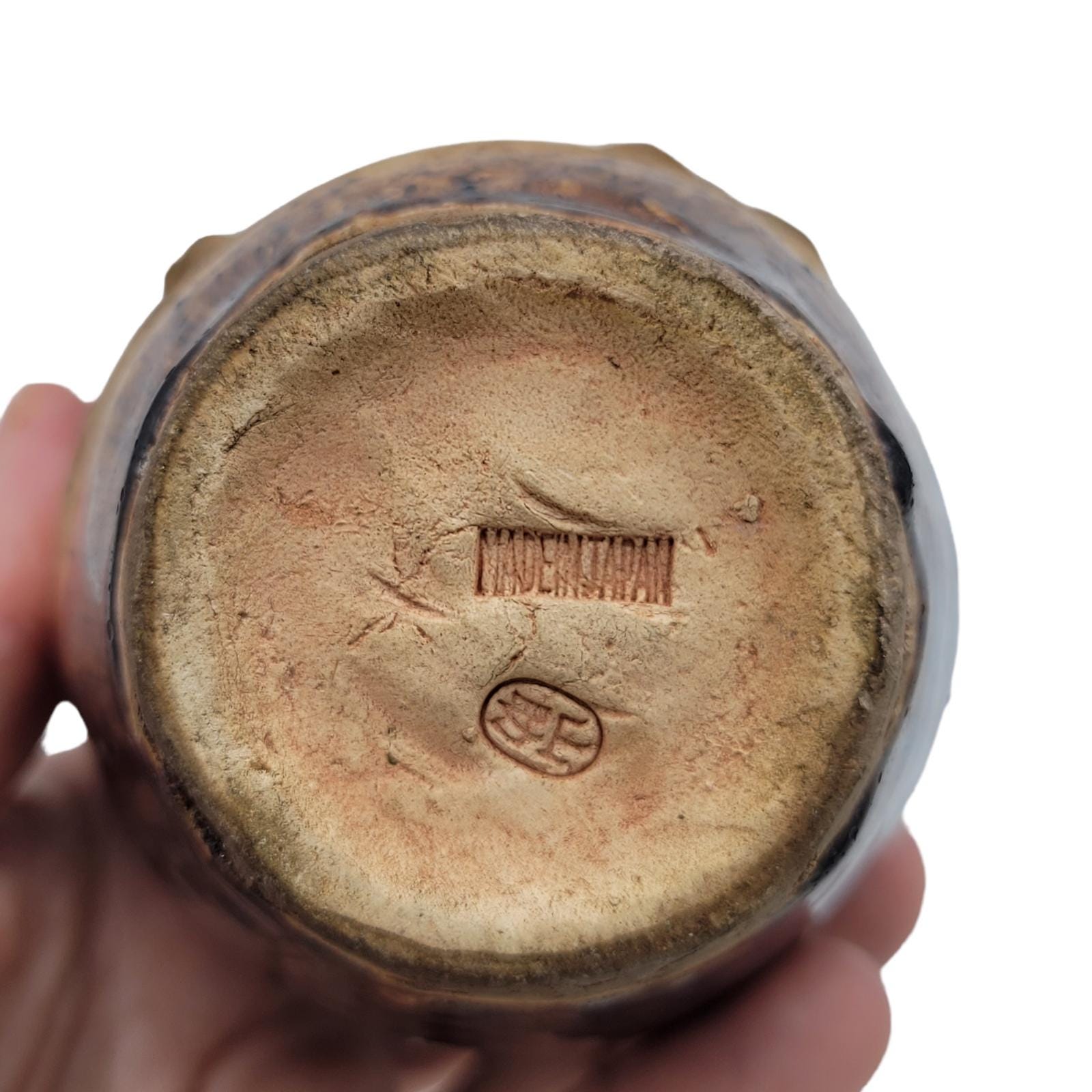 Vintage Japanese Banko Red Ware Vase Intricate Sculpted Pagoda Scenery ...