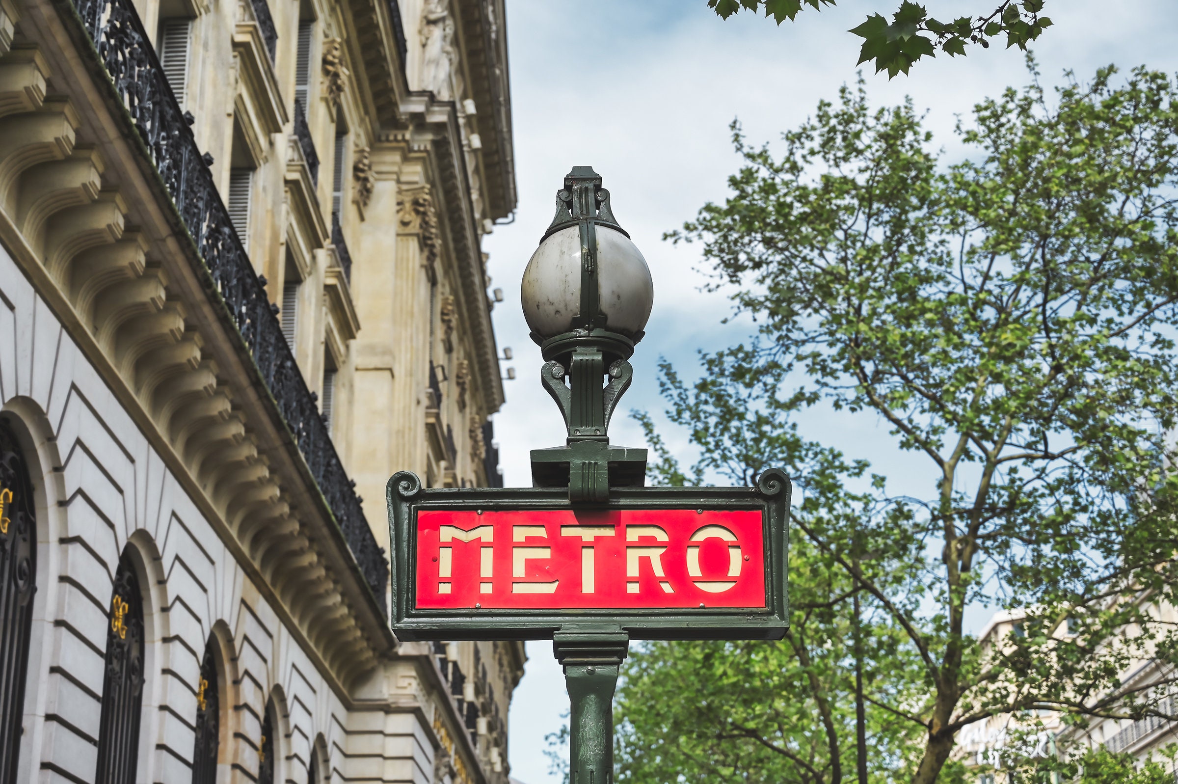 Paris Metro Sign in France Art Print | Etsy