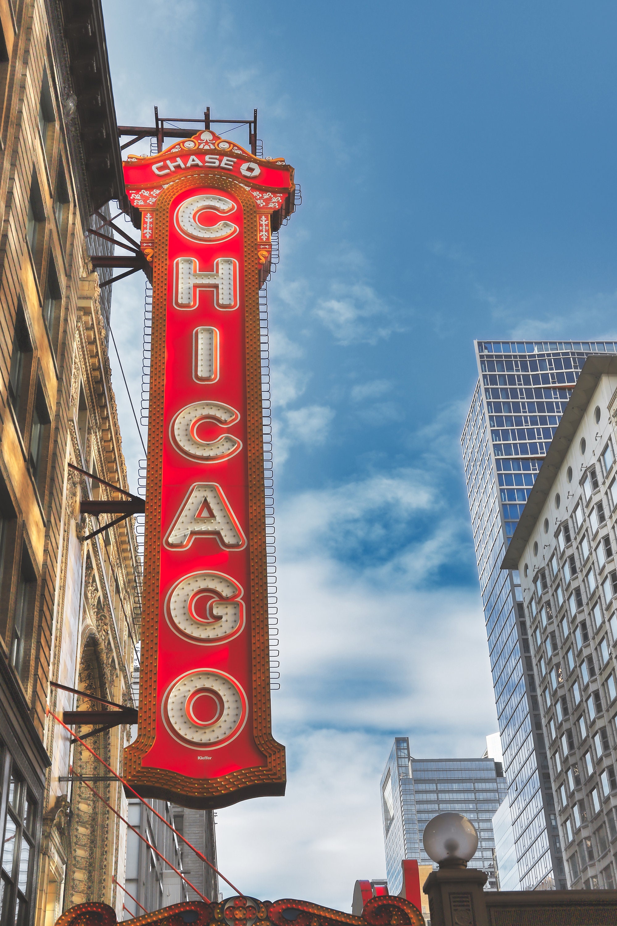 The Chicago Theatre sign in Chicago Illinois art print | Etsy