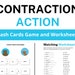 Contractions English Flashcards and Grammar Words Activity: Contraction ...