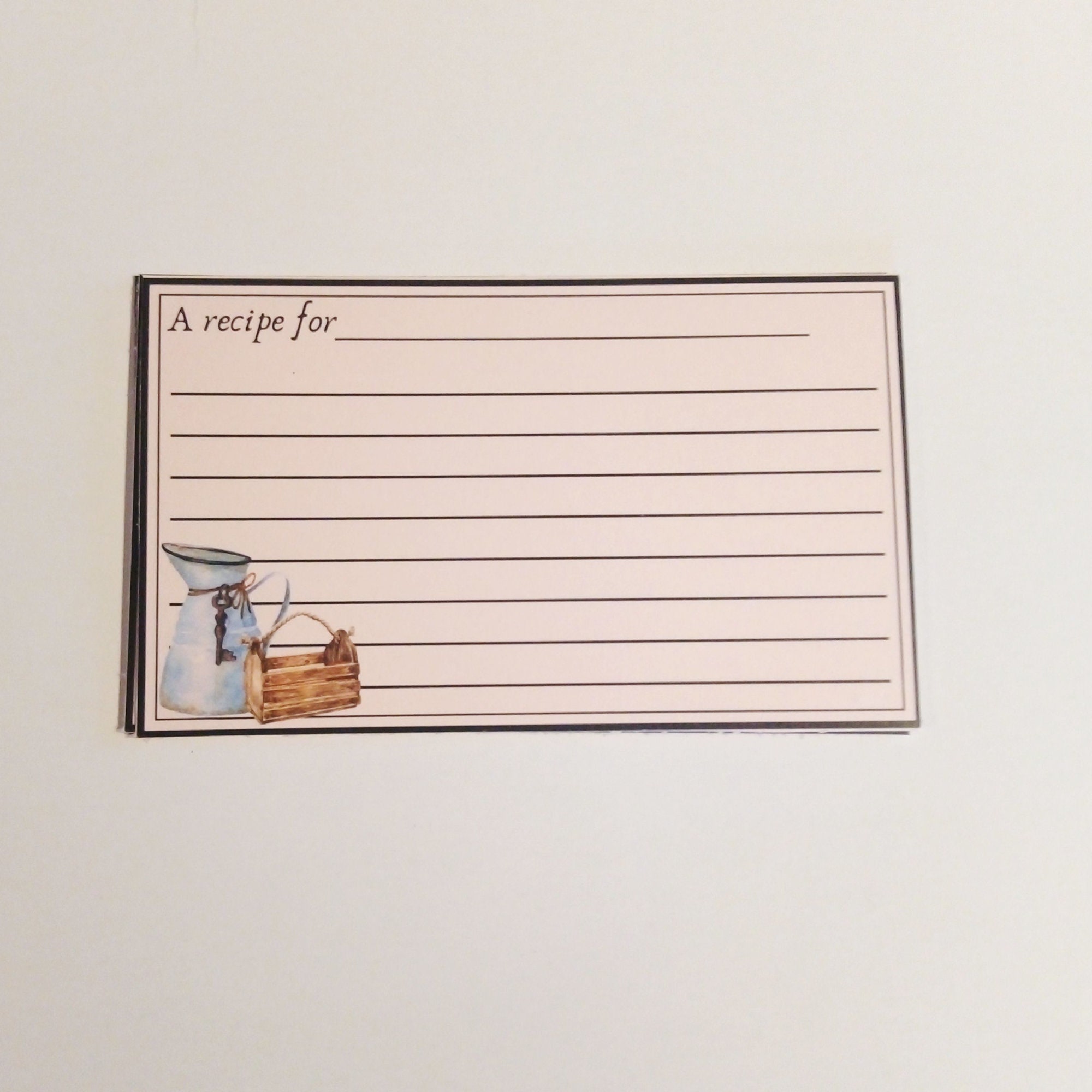 Kitchen Recipe Cards | Set of 25 | 3x5 Inches | 5 Different Designs ...