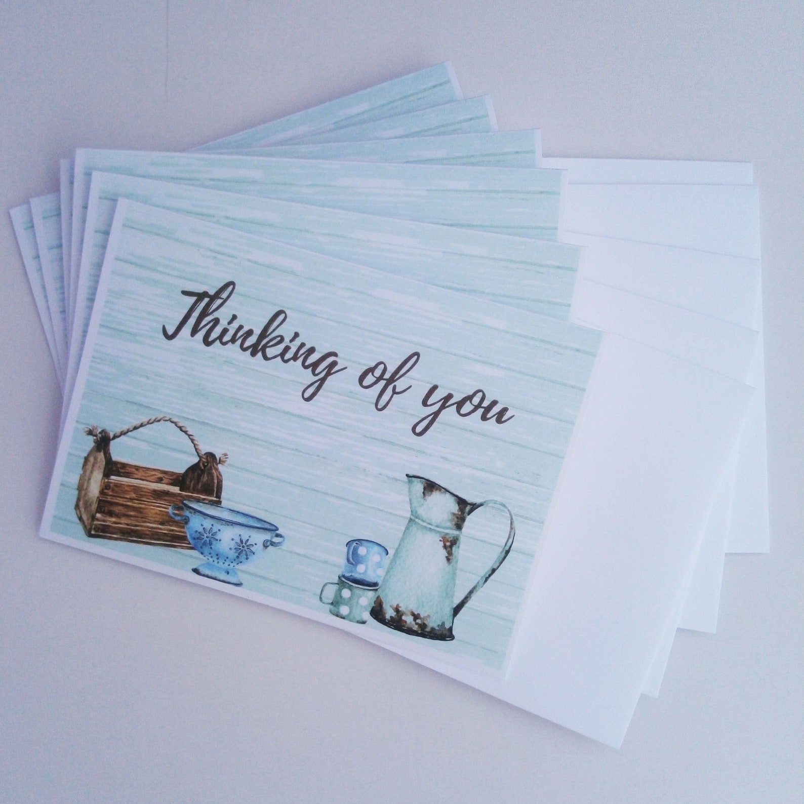 Kitchen Greeting Cards | A2 Size - 4.25x5.5" | Set of 6 | With ...