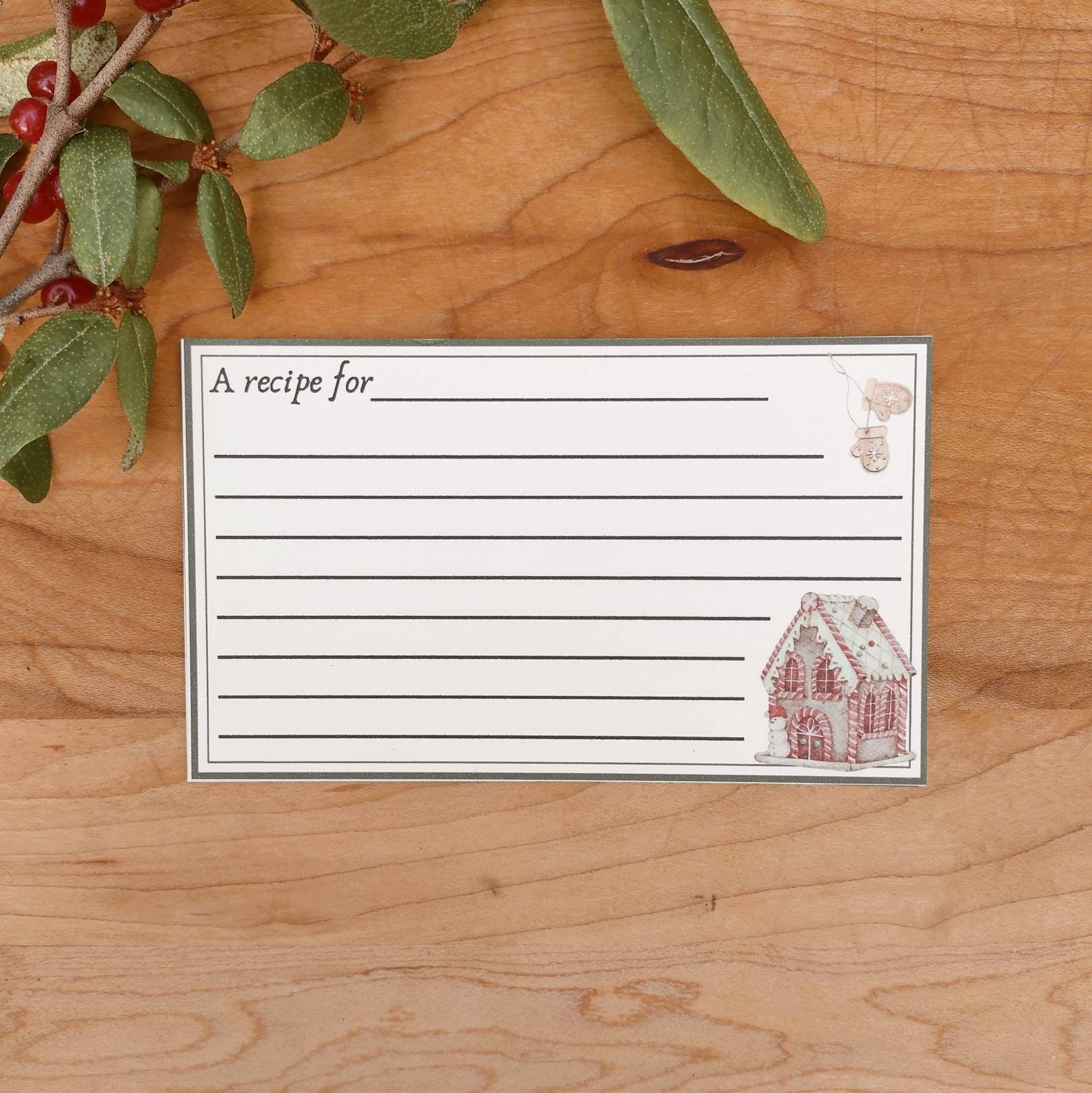 Christmas Recipe Cards | 3x5" | Set of 25 | 5 Different Designs ...