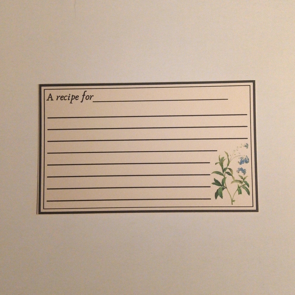 Forget-me-not Recipe Cards | 3x5" | Set of 25 | Kitchen Gift | Shower ...