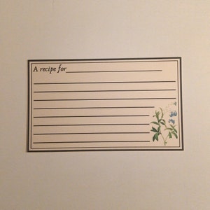 Forget-me-not Recipe Cards | 3x5" | Set of 25 | Kitchen Gift | Shower ...