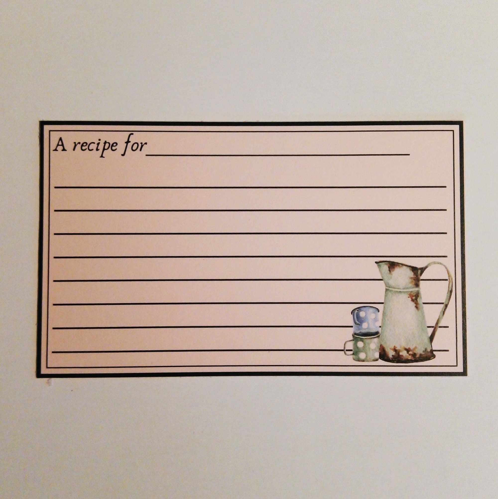 Kitchen Recipe Cards | Set of 25 | 3x5 Inches | 5 Different Designs ...