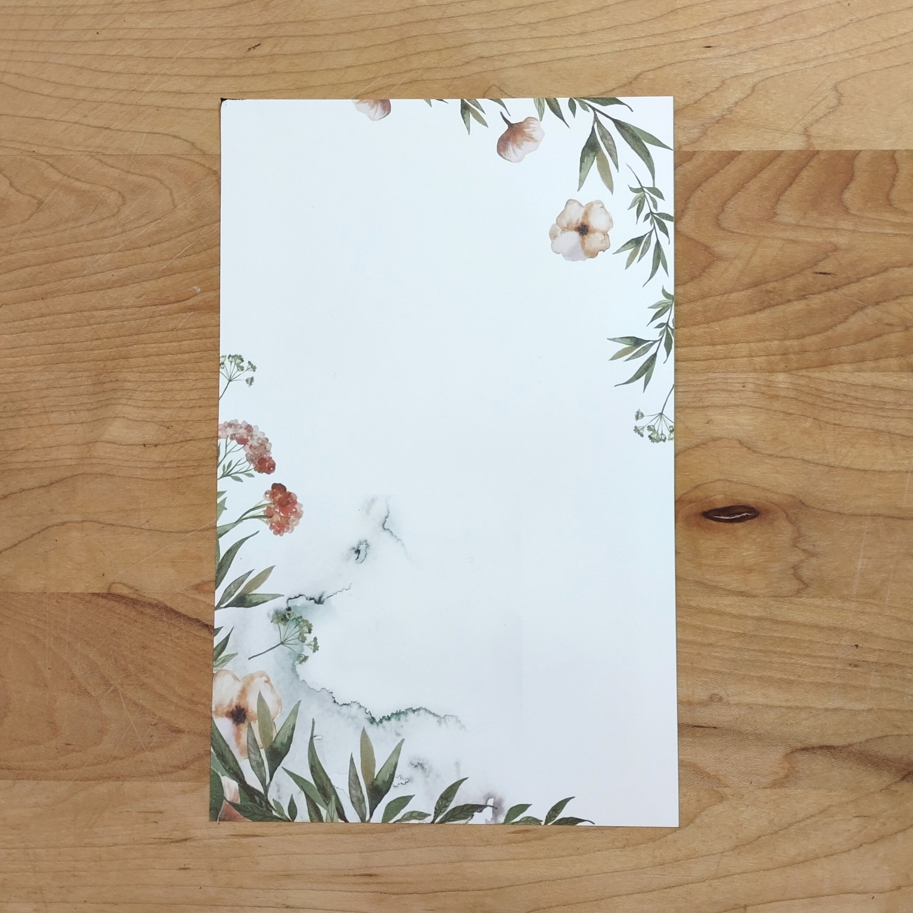 Woodland Flora Writing Paper Set | Set of 10 | 5.5x8" | 2 Designs ...
