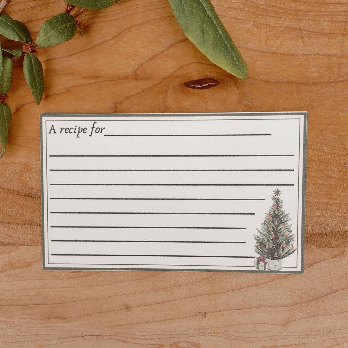 Christmas Recipe Cards | 3x5" | Set of 25 | 5 Different Designs ...