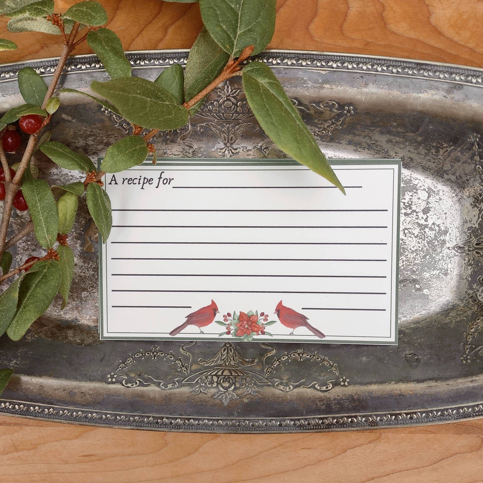 Christmas Recipe Cards | 3x5" | Set of 25 | 5 Different Designs ...