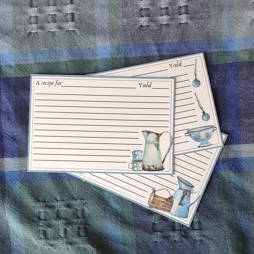 Large Kitchen Recipe Cards | 4x6" Recipe Cards | Set of 21 | Kitchen ...
