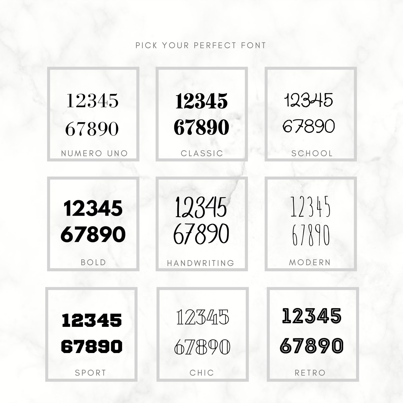 Number Vinyl Labels Custom Number Decals - Etsy UK