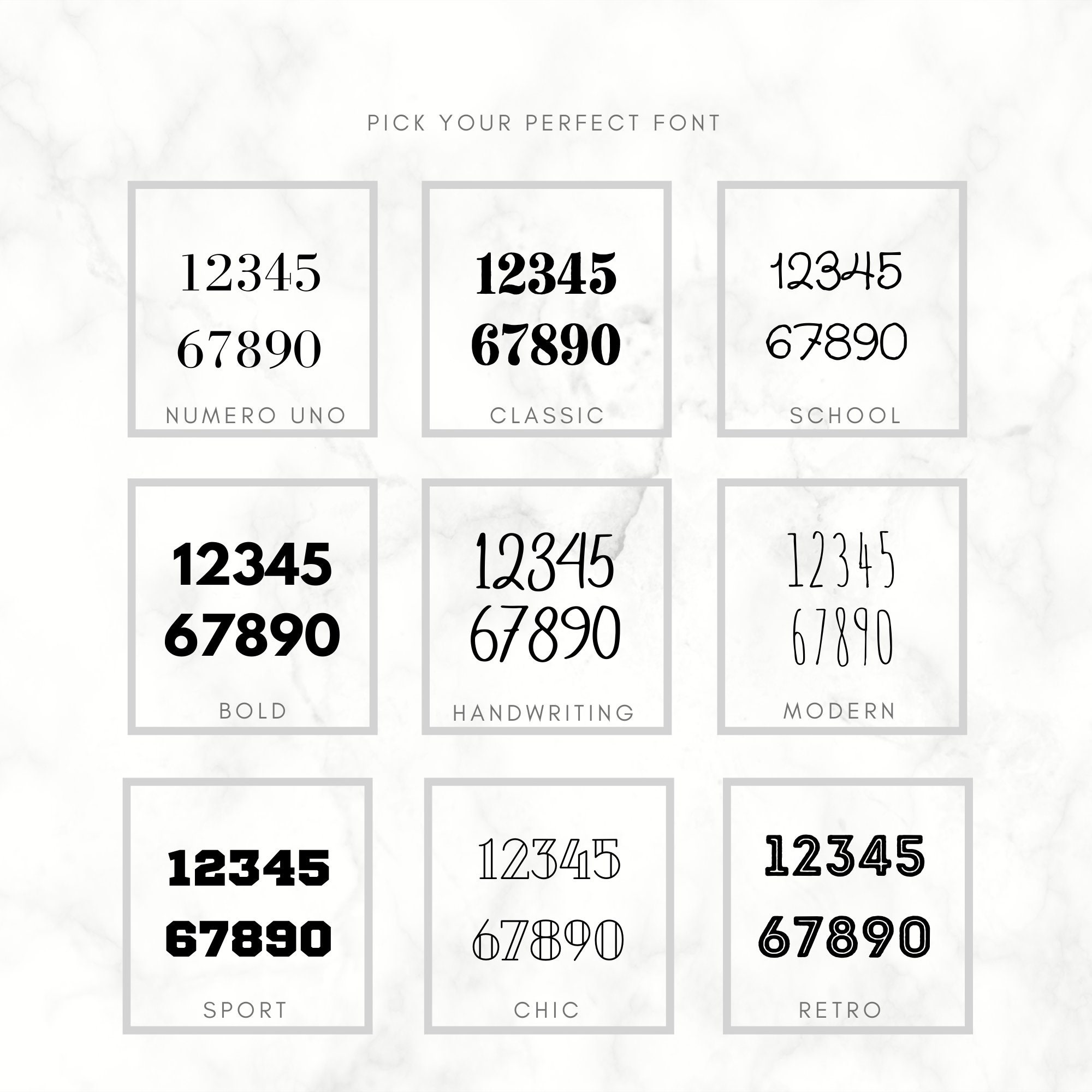 Number Vinyl Labels Custom Number Decals - Etsy UK