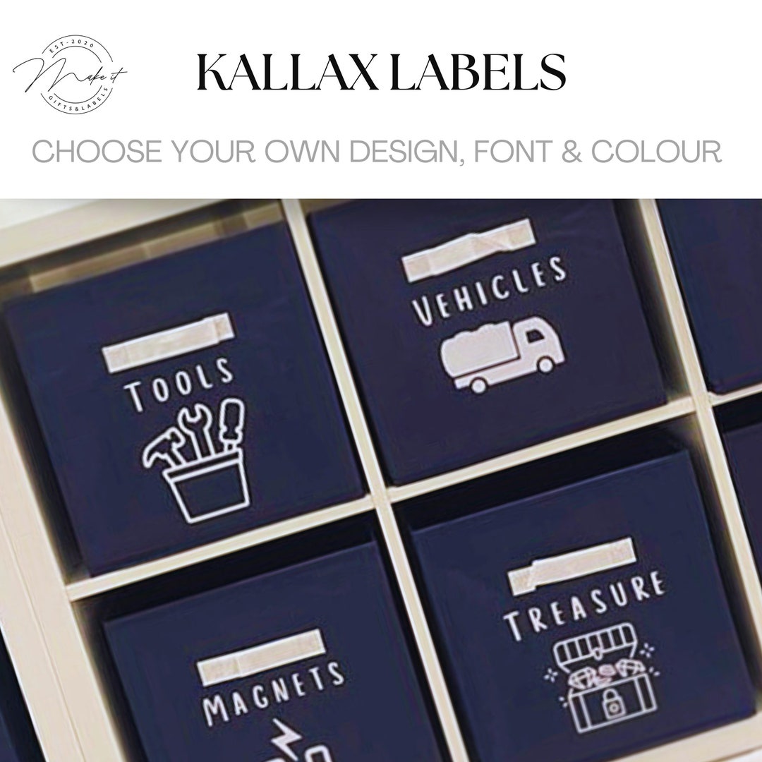 Kallax Personalised Ikea Drona Toy Box / Storage Box Vinyl Labels ...