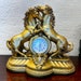 Lion Sculpture and Table Clock Lion Desk Clock for Table Decoration 2 ...