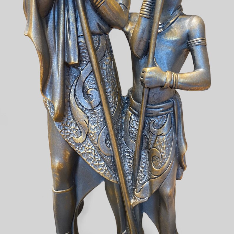 Angolia African Warriors Statue Antique African Warriors Figurine Desk ...