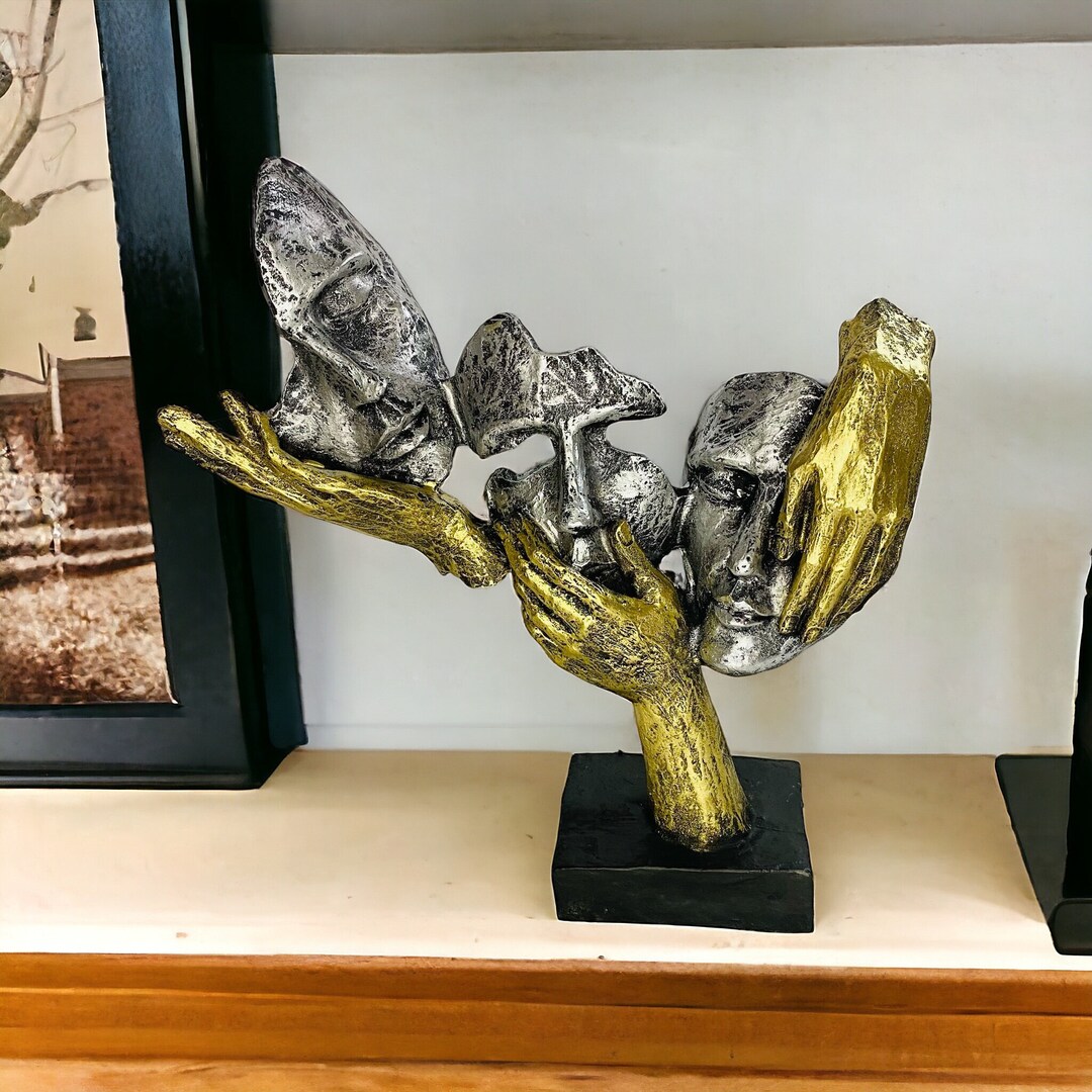 See No Evil Hear No Evil Speak No Evil Mask Sculpture, Figurine 3 Face ...