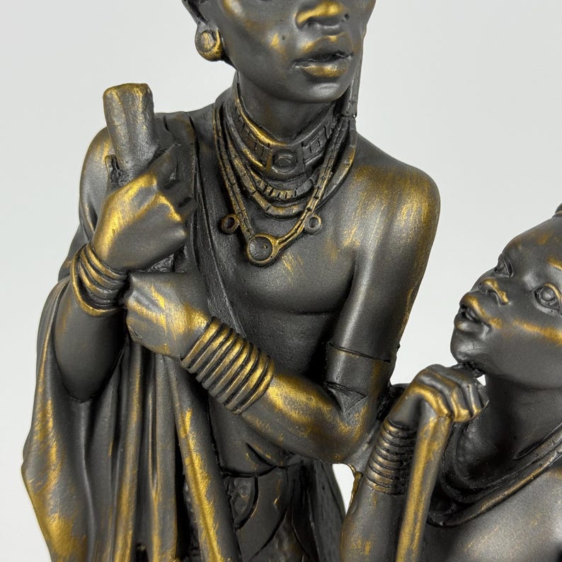 Angolia African Warriors Statue | Antique African Warriors Figurine ...